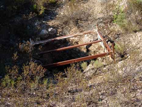 Photos of vertical mine shafts - Legrena Valley, Lavrio, Greece